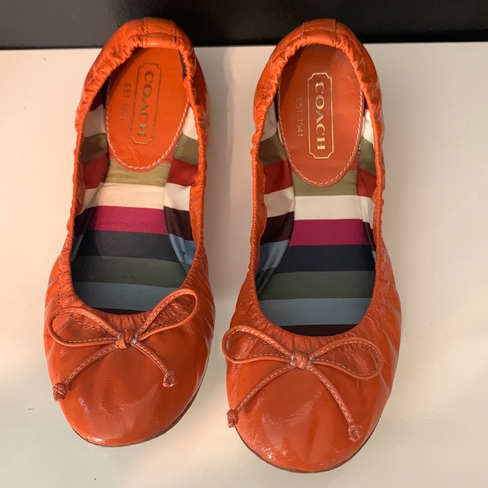 Coach Signature Ballerina Style Ballet Flats Sz 6 Sli Gem